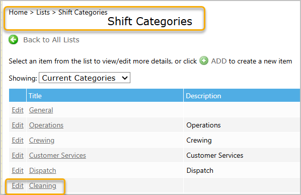 Shift Log - Getting Started - Configure Checklists - ADMINISTRATORS ...